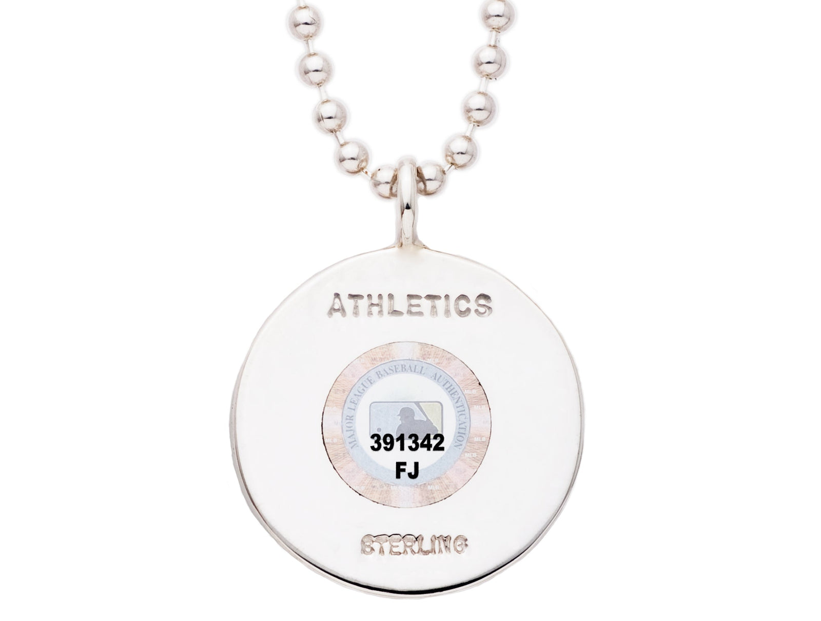 MLB Game Used Baseball Necklace