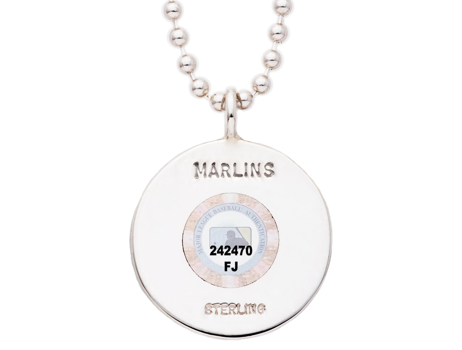 MLB Game Used Baseball Necklace