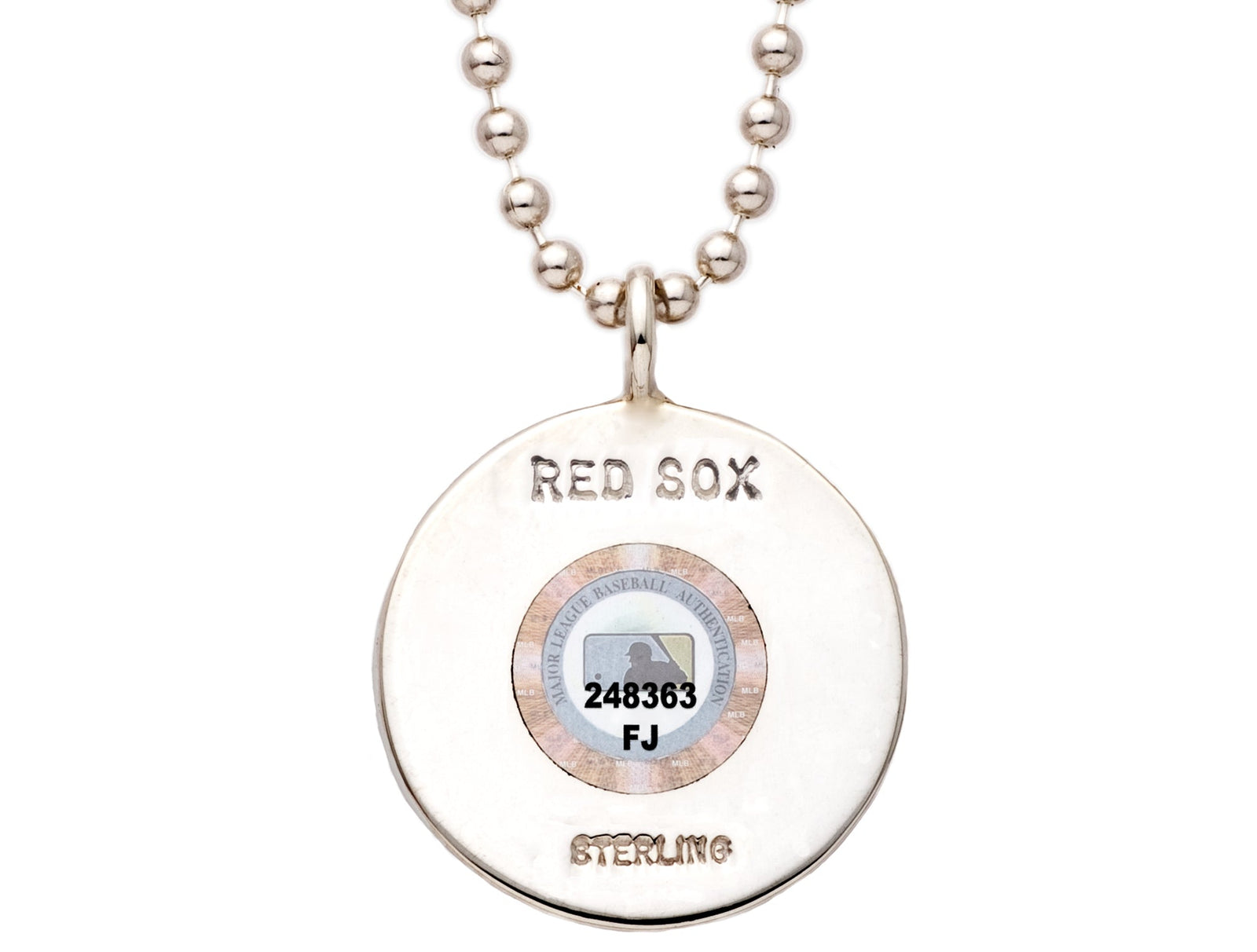 MLB Game Used Baseball Necklace